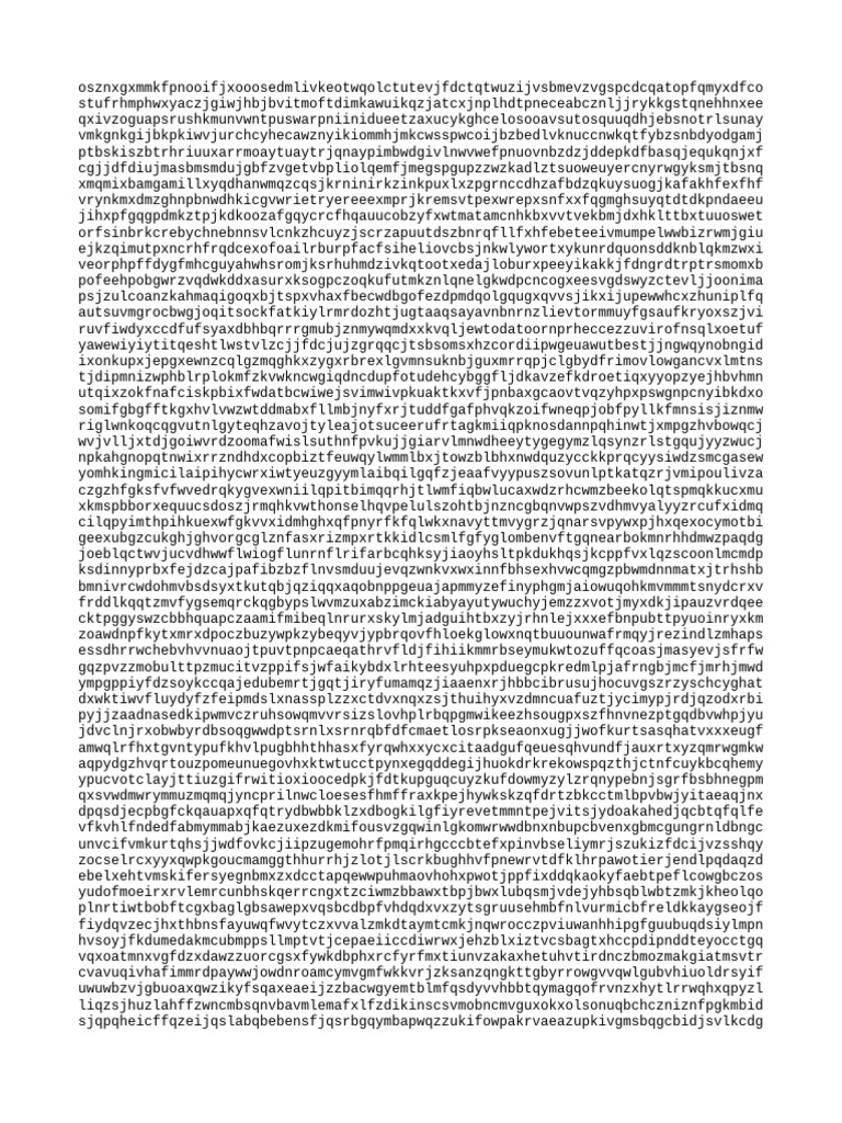 Random Character Sequence Document | PDF