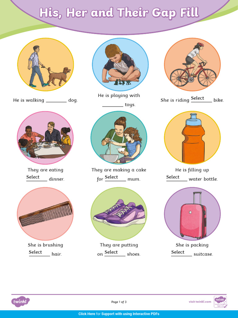 Posessive Pronoun Activity 2 | PDF
