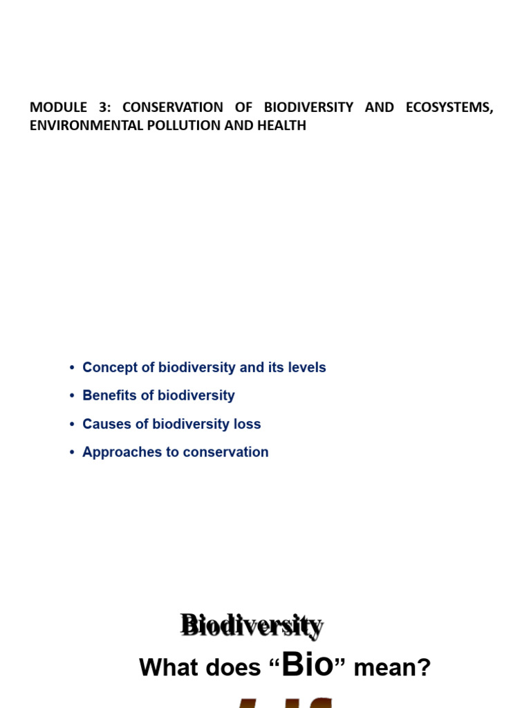 Envs1003 Unit III Biodiversity | PDF | Ecosystem | Forests