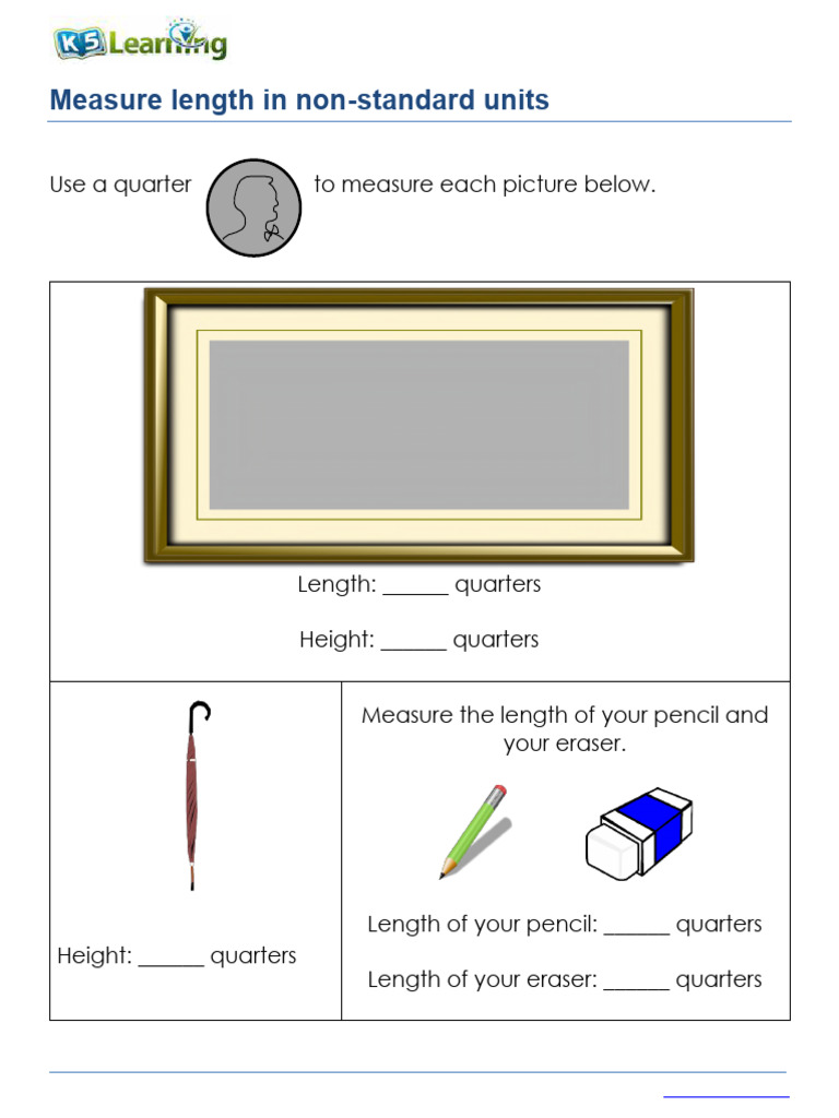 Grade 1 Measuring Length Non Standard Units B | PDF