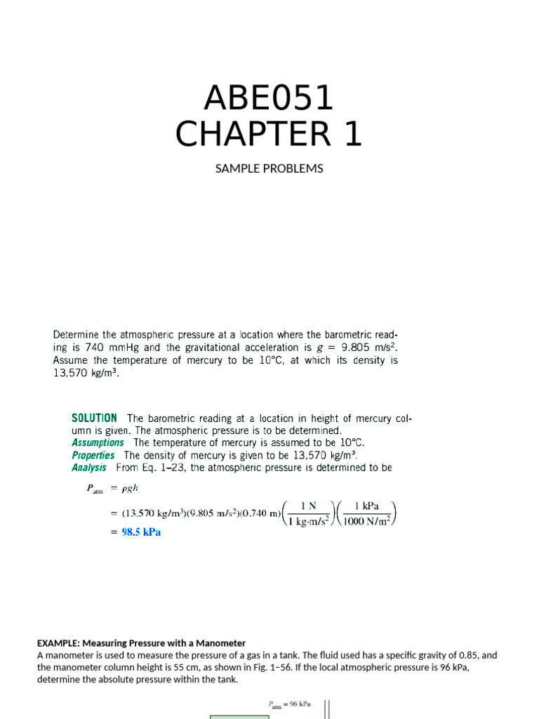 Chapter 1 Sample Problems | PDF