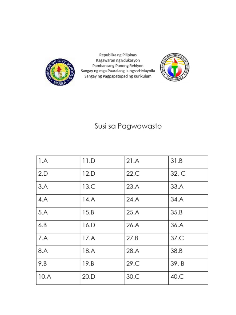 FIL. 3 Q4 Susi Sa Pagwawasto | PDF