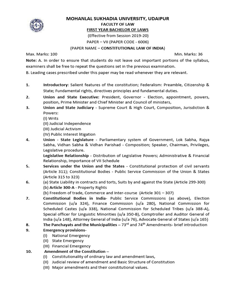 Union List Subjects in Constitutional Law | PDF | Constitutional Law ...