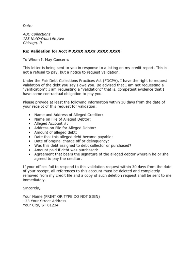 Request For Validation Letter | PDF