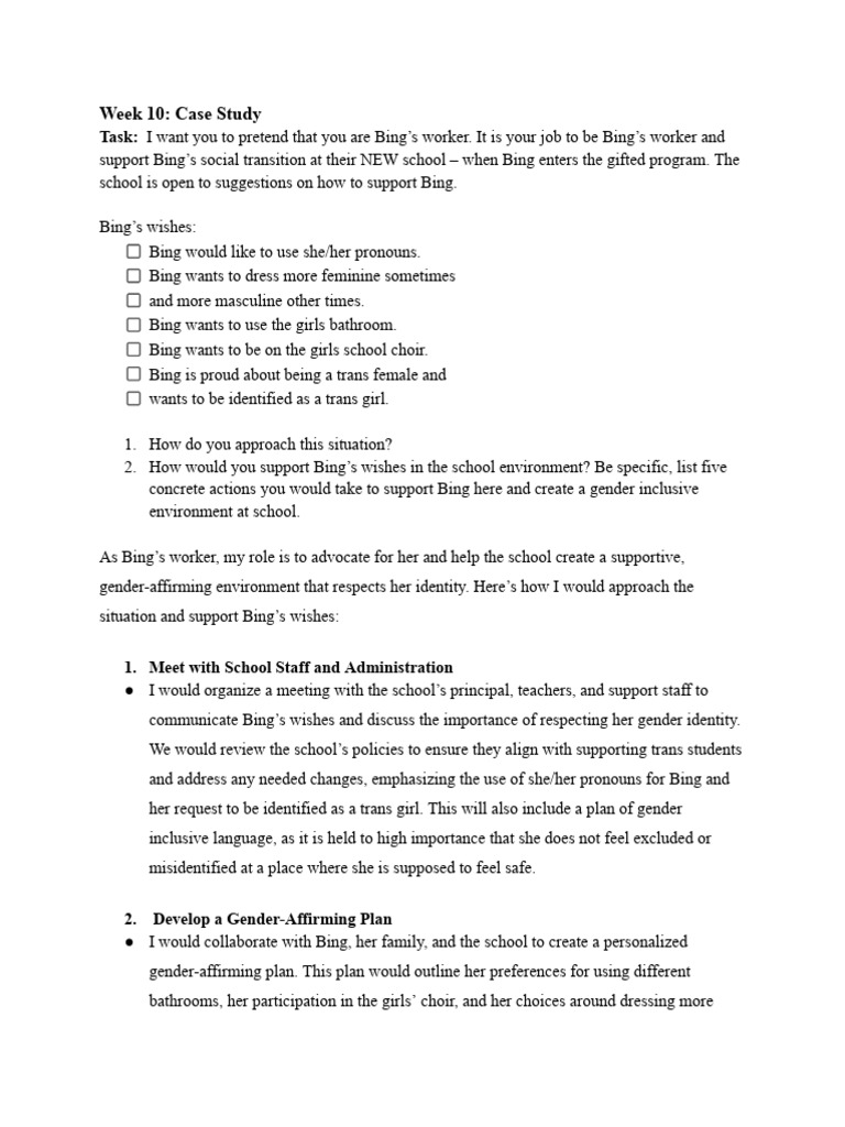 CYC 405_ Case Study W10 - Rhea Matthew | PDF | Transgender | LGBTQIA+ ...