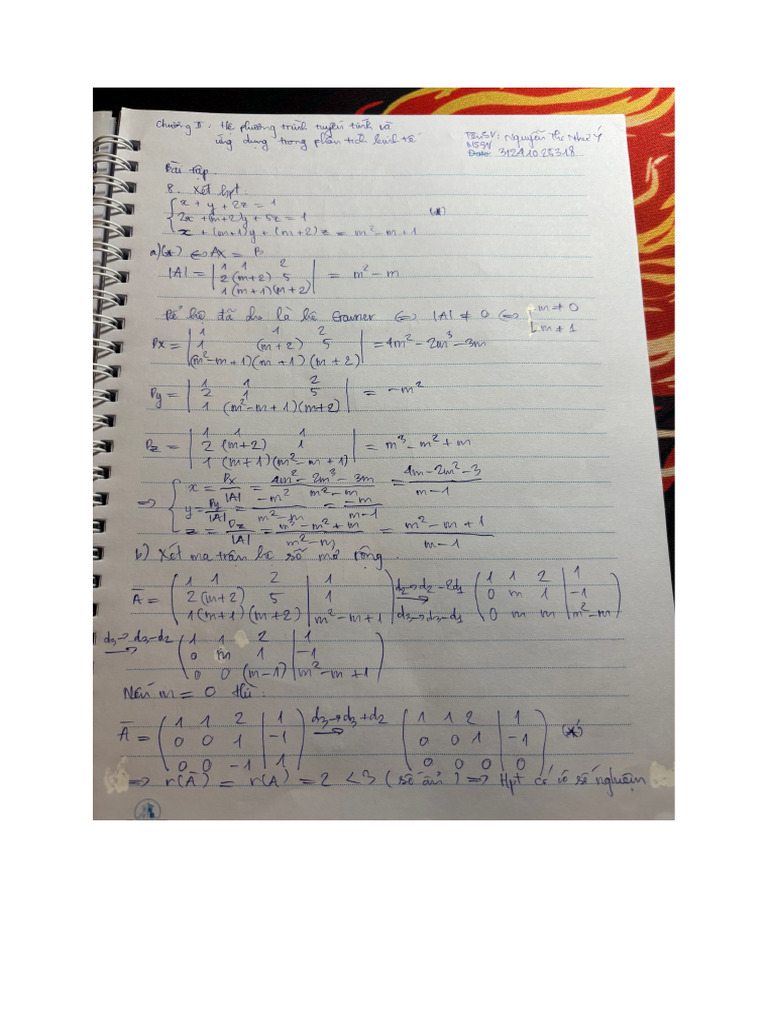 Bài Tập Hệ PTTT | PDF