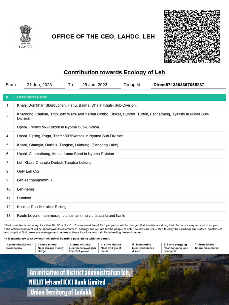 Leh Tourist Fees and Health Advisory | PDF | Diseases And Disorders