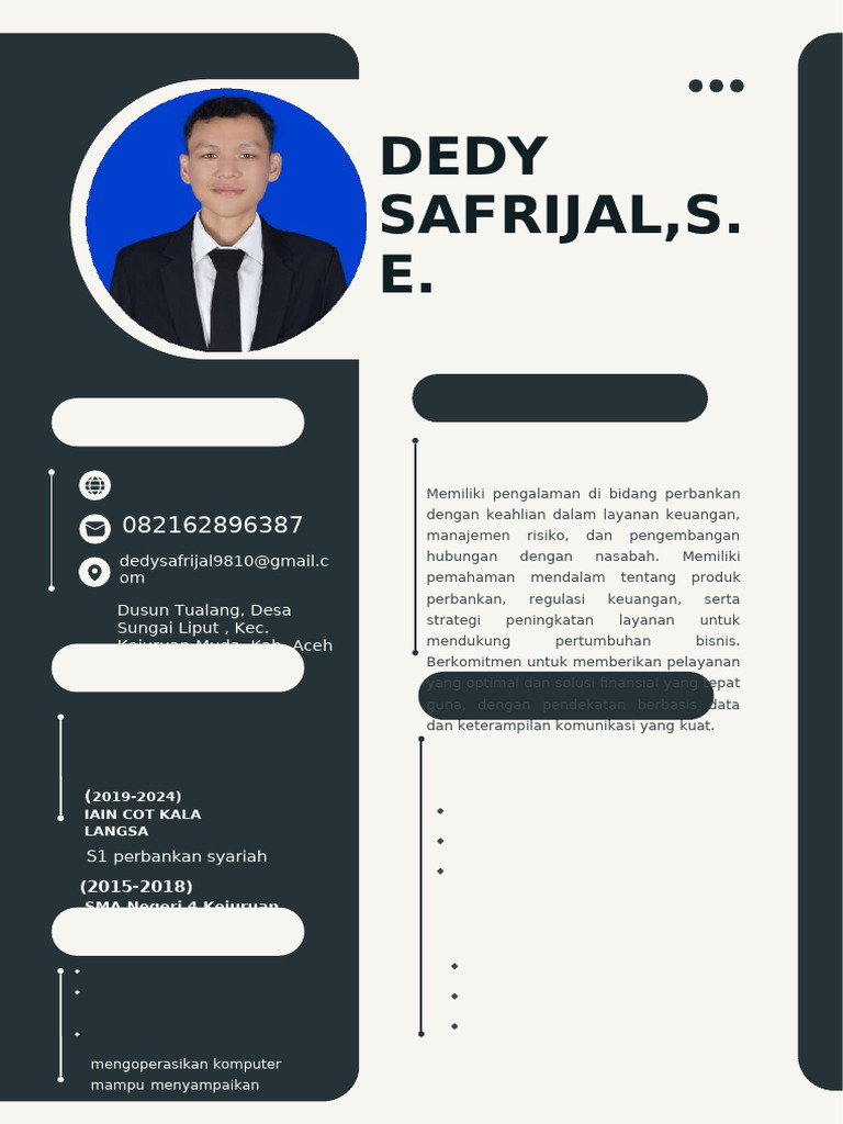 cv dedy safrijal (1) | PDF