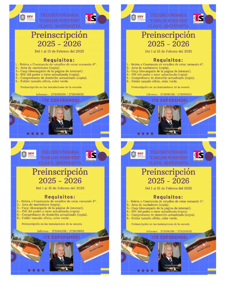Carteles Preinscripción | PDF