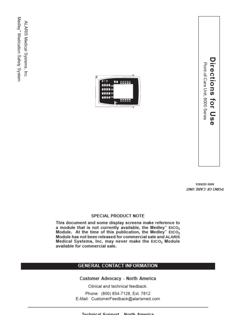 Alaris Medley Model 8000 Version 7 | PDF | Intravenous Therapy