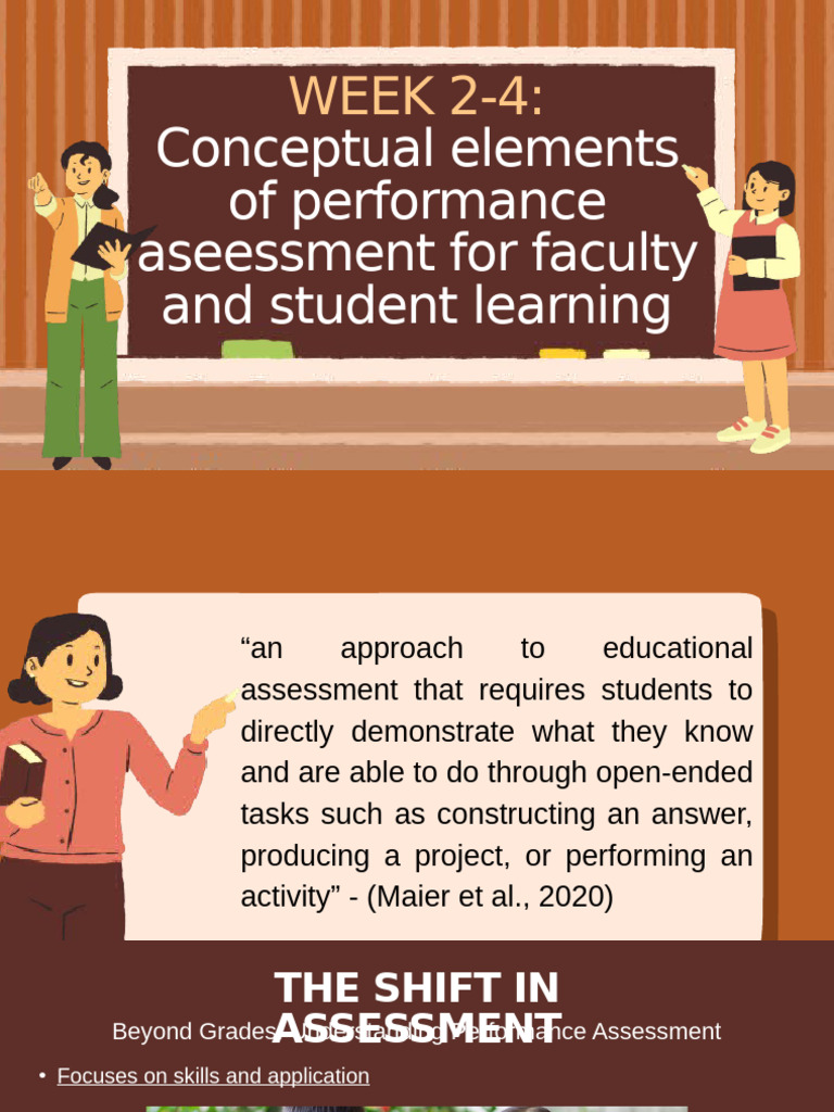 Week 2-4 - Conceptual Elements of Performance Assessment For Faculty ...