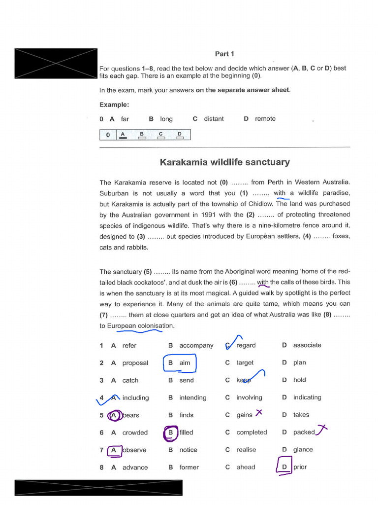 FCE Reading Full Practice 1 | PDF