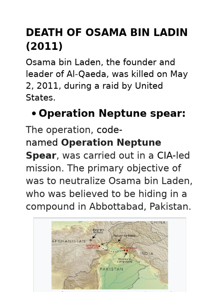 Death of Osama Bin Ladin (2011) | PDF