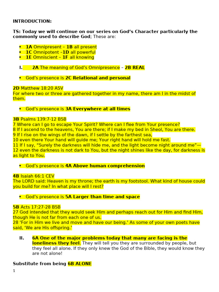 Understanding God's Omni Qualities | PDF | Religious Belief And Doctrine