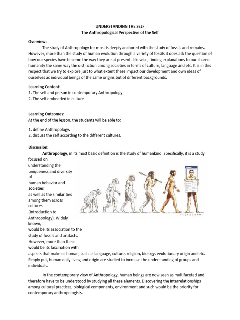 Anthropological Perspectives on Self | PDF | Self | Anthropology