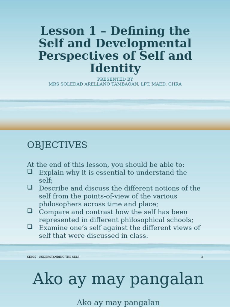 Understanding Self and Identity Concepts | PDF | Philosophy Of Self | Soul