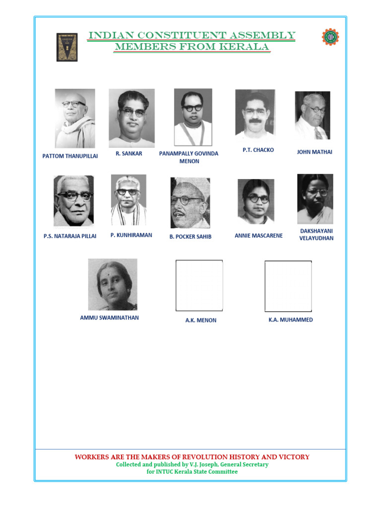 Indian Constituent Assembly Members From Kerala Eng | PDF