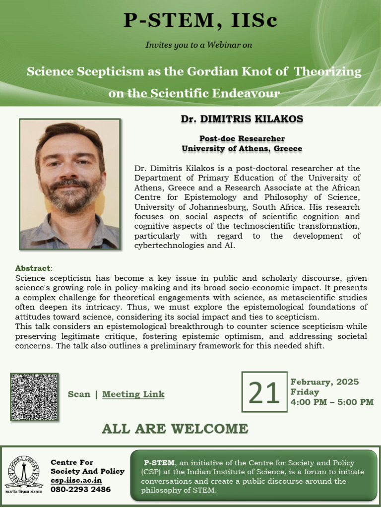 IISc_Webinar_Science Scepticism as the Gordian Knot of Theorizing on ...