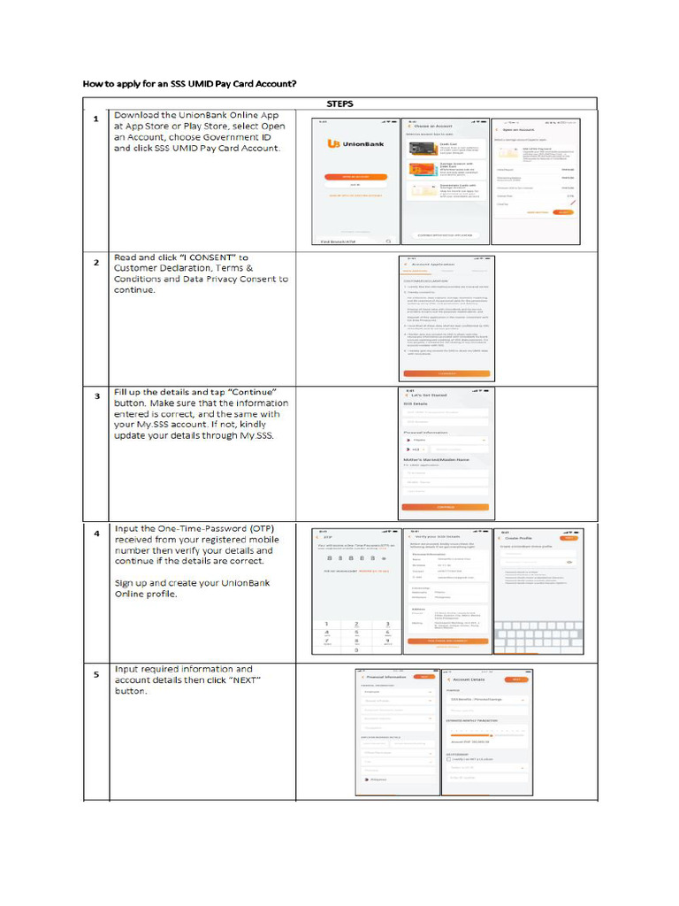How To Open UBP Account | PDF
