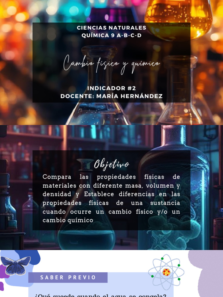 Cambio Fisico y Quimico PDF | PDF | Agua | Rieles