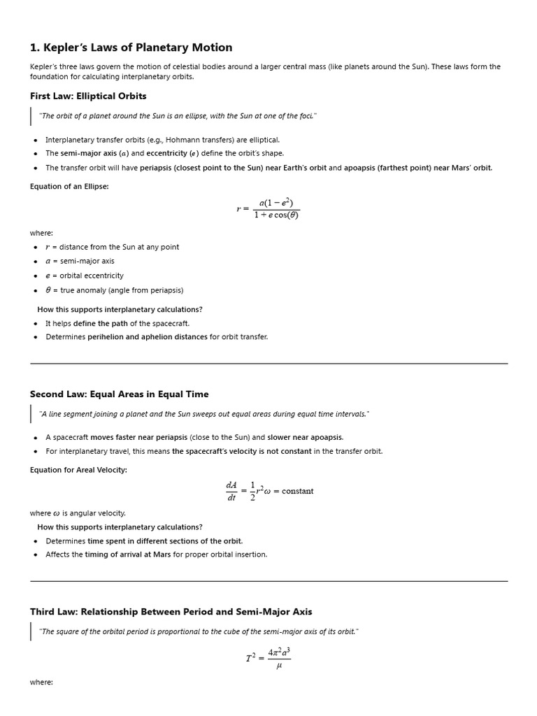 Interplanetary Orbit Design-0 | PDF | Orbit | Apsis