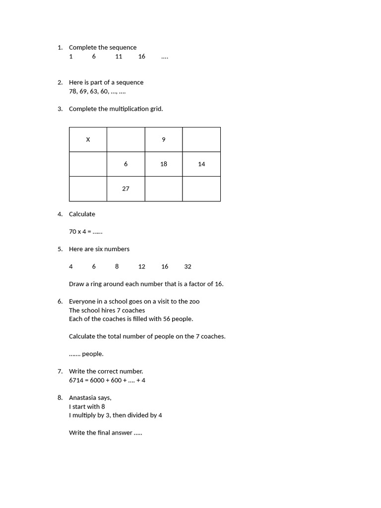Math 4th | PDF