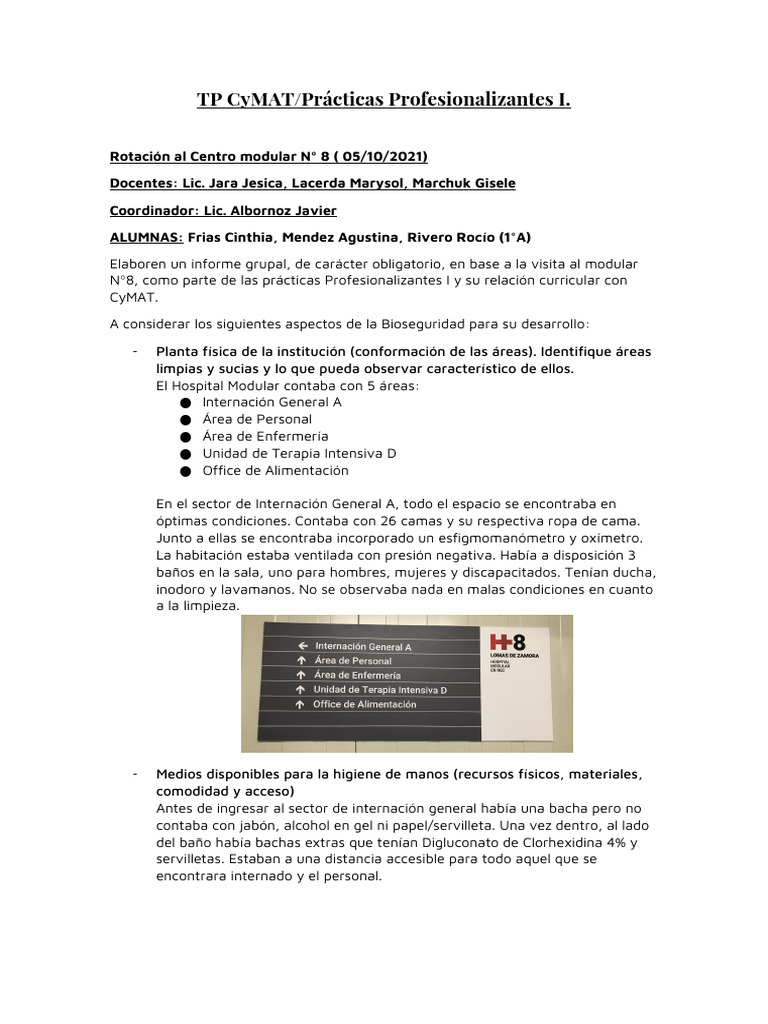 TP CyMAT 2021 | PDF | Hospital | Laboratorios