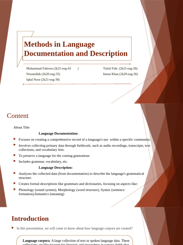 Methods in Language Documentation and Description by Khan (2) (1) | PDF | Linguistics | Translations