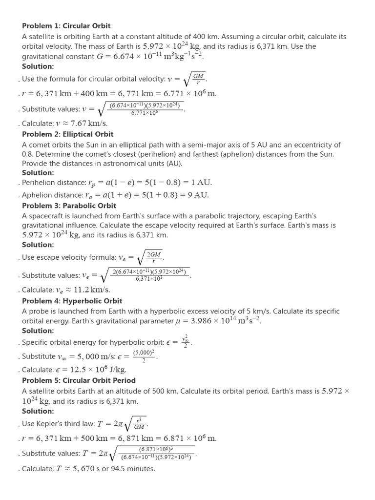 Unit 3 - Space Mechanics - QB - Big Qns | PDF | Orbit | Apsis