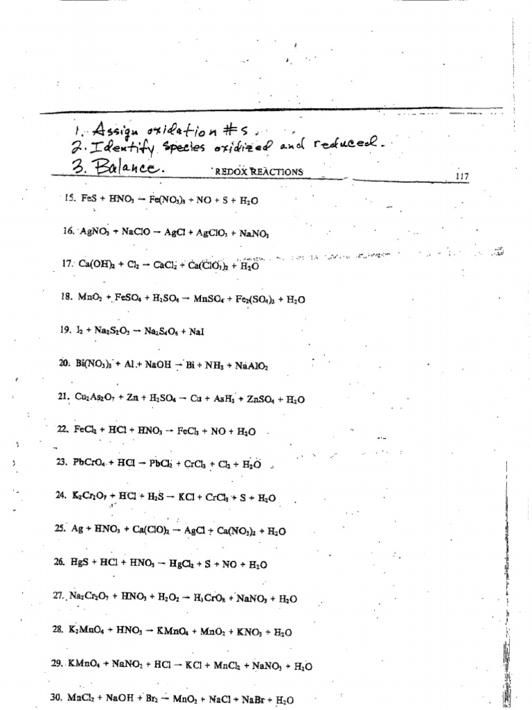 Redox Balancing Rules Pdf