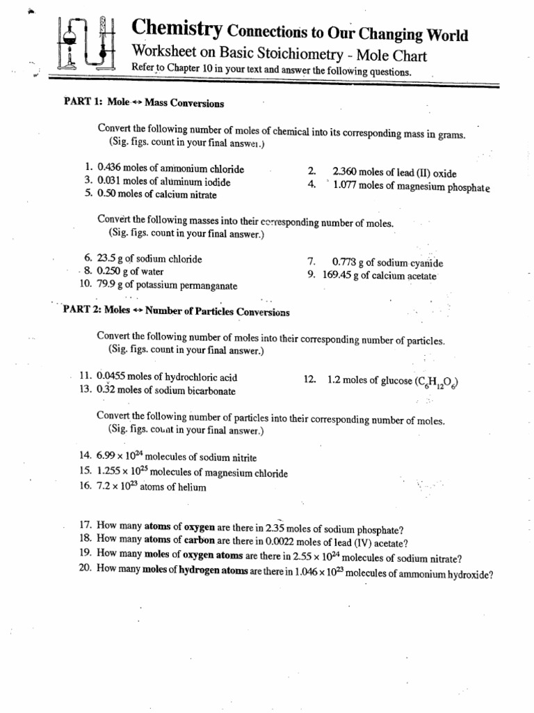 Worksheet - Sto - Stoichiometry All Types | PDF