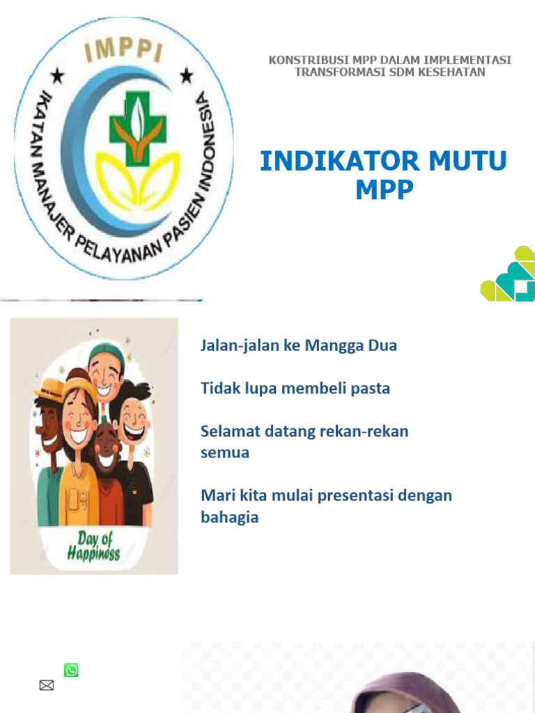 Materi Indikator Mutu MPP - Suratmini.s.kep - Ns | PDF