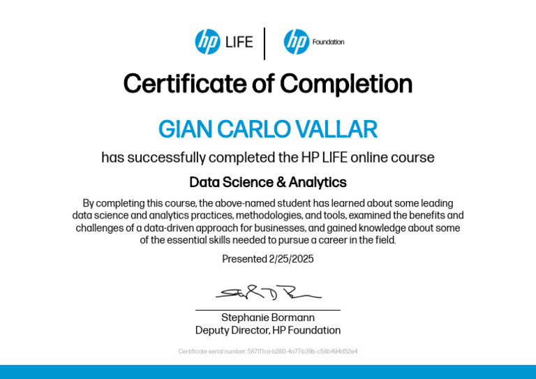Hp Data Science And Analytics Pdf 1950