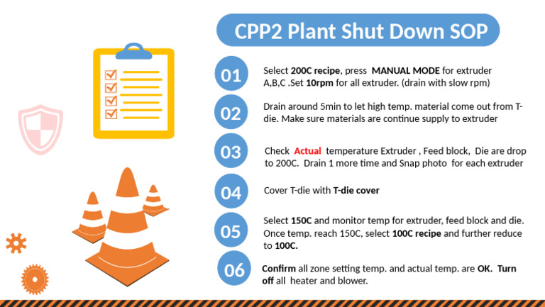 CPP2 Plant Shut Down SOP Guide | PDF