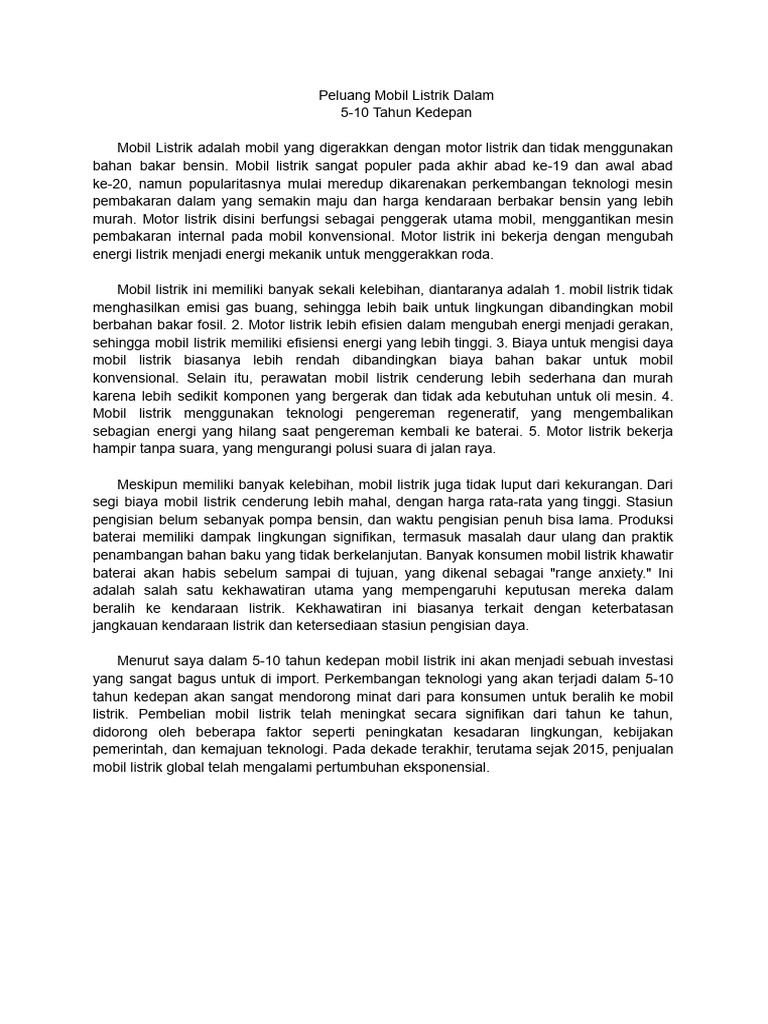 Mobil Listrik | PDF