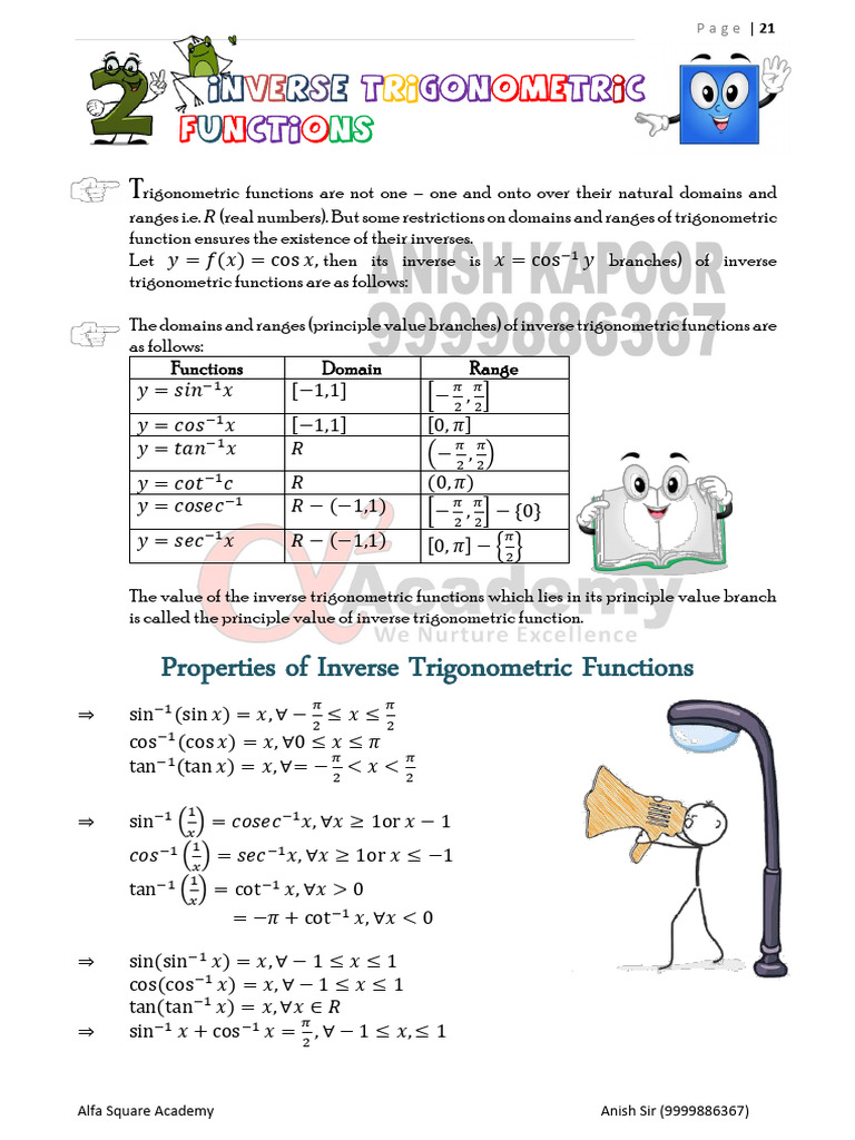 Chapter 02 Inverse Trigonometric Functions | PDF | Function (Mathematics) | Trigonometric Functions