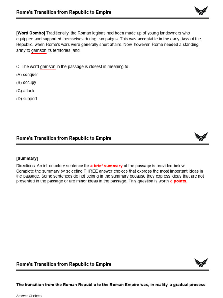 Rome's Shift: Republic to Empire Transition | PDF | Roman Republic ...