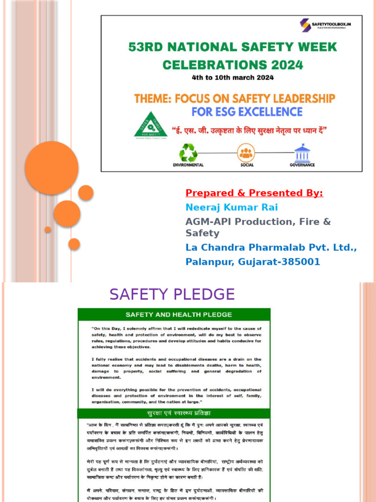 National Safety Week 2024 Overview | PDF | Employment | Governance