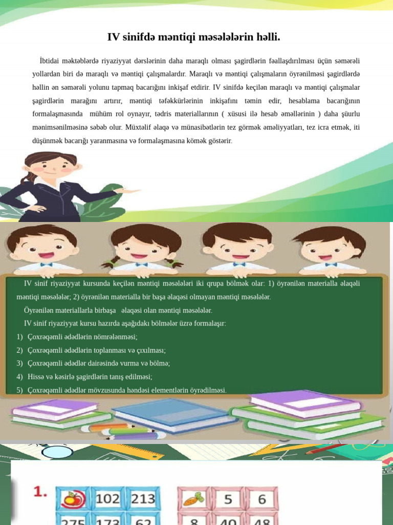 Riyaziyyat, Slayd 10 | PDF