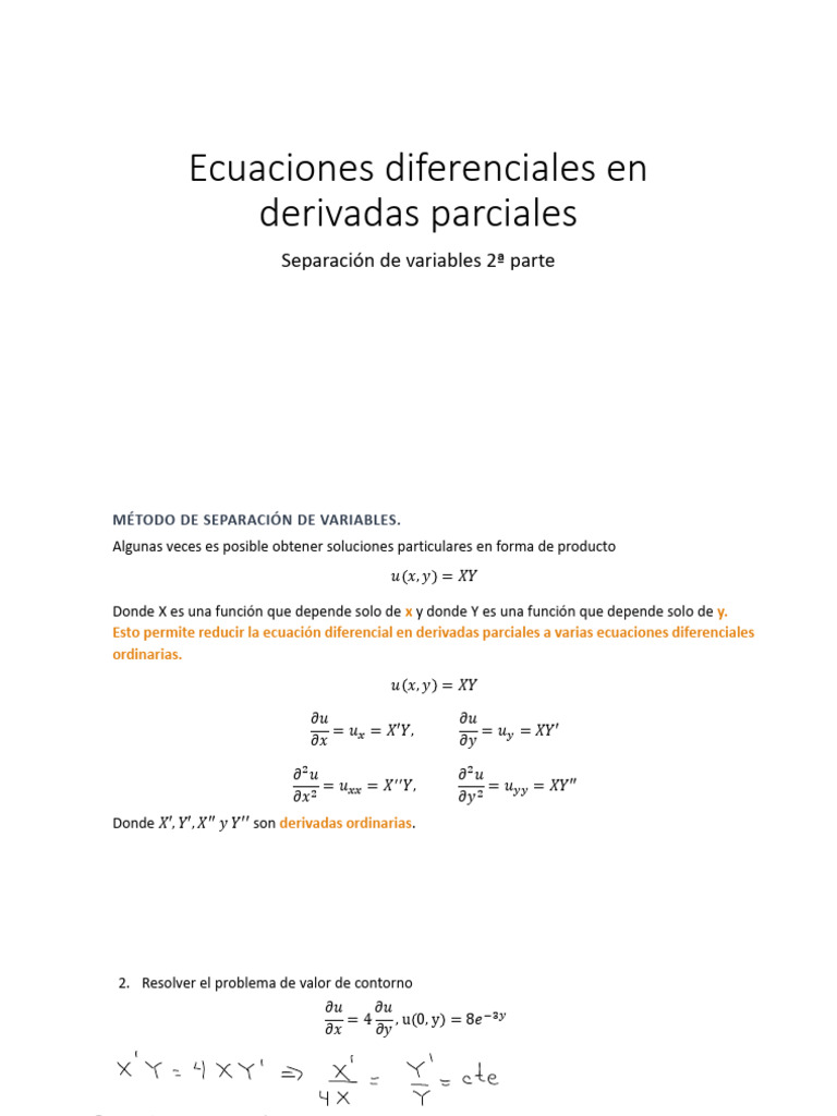 ED en Derivadas Parciales | PDF