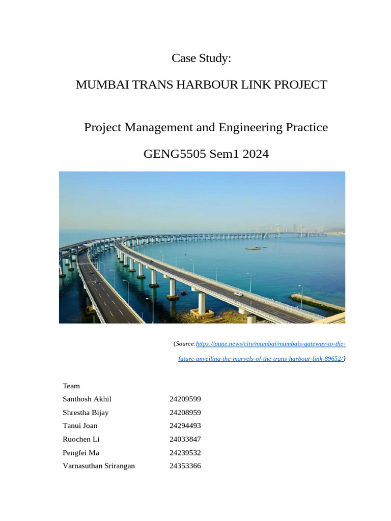 GENG5505 Group 2 Project Report MTHL | PDF