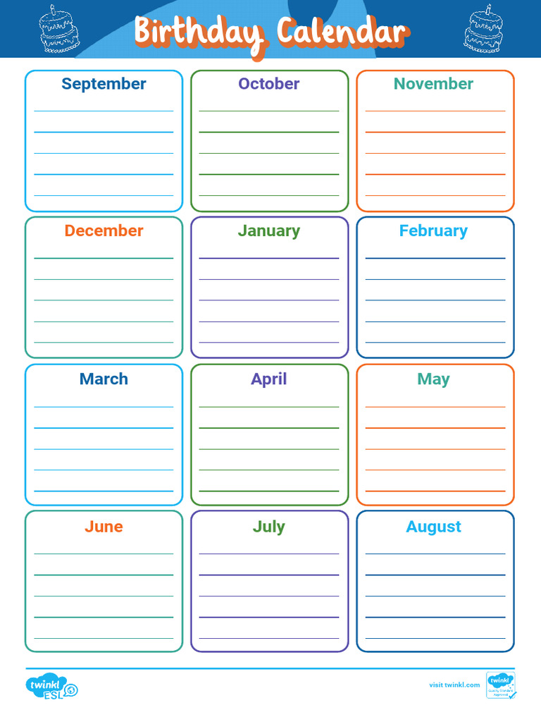 Birthday Calendar | PDF