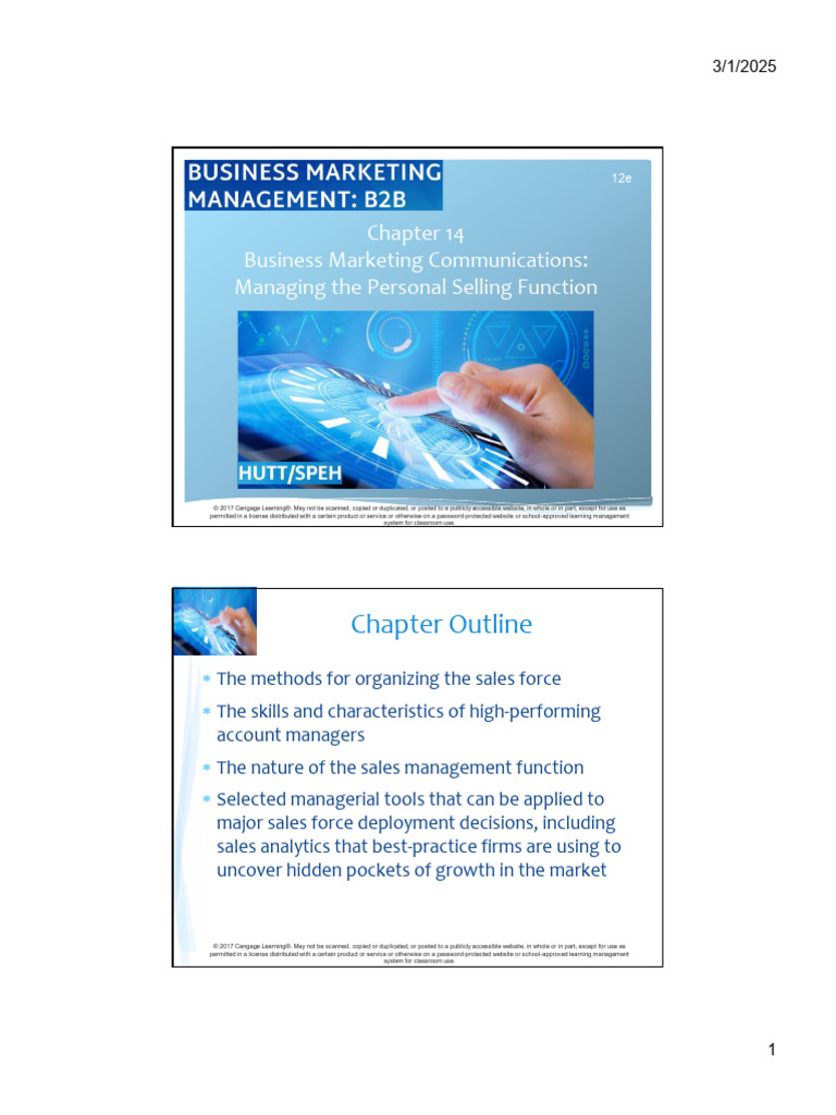 Chapter 14. Personal Selling | PDF | Sales | License