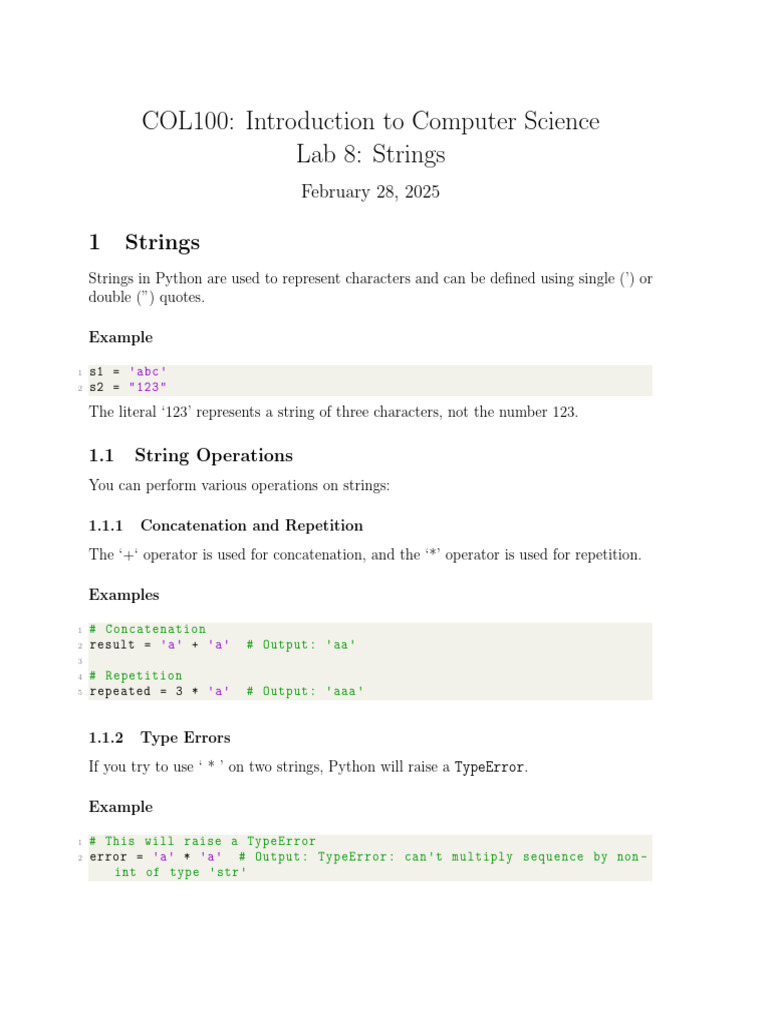 Python String Operations and Problems | PDF | String (Computer Science ...