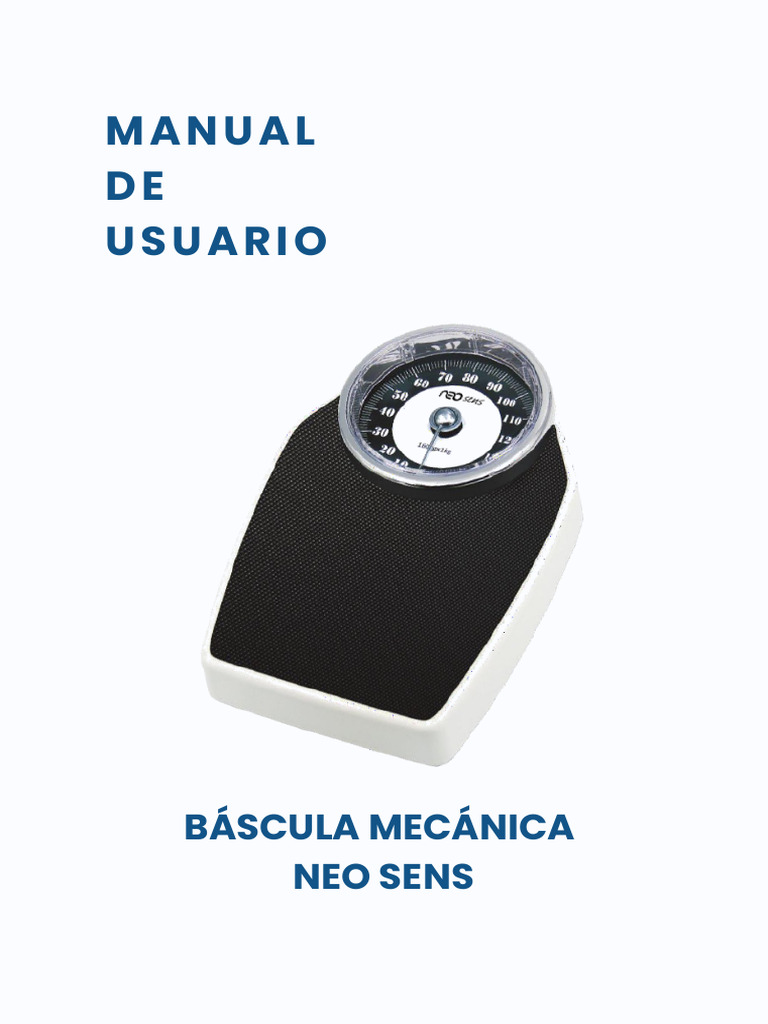 Manual Usuario Bascula Neo Sens | PDF | Calibración | Tornillo