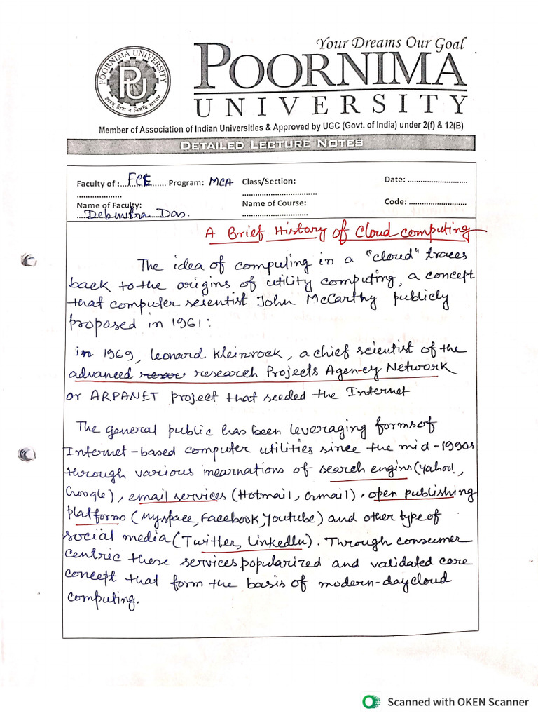 Cloud Computing Complete Unit 1 Sem3 | PDF