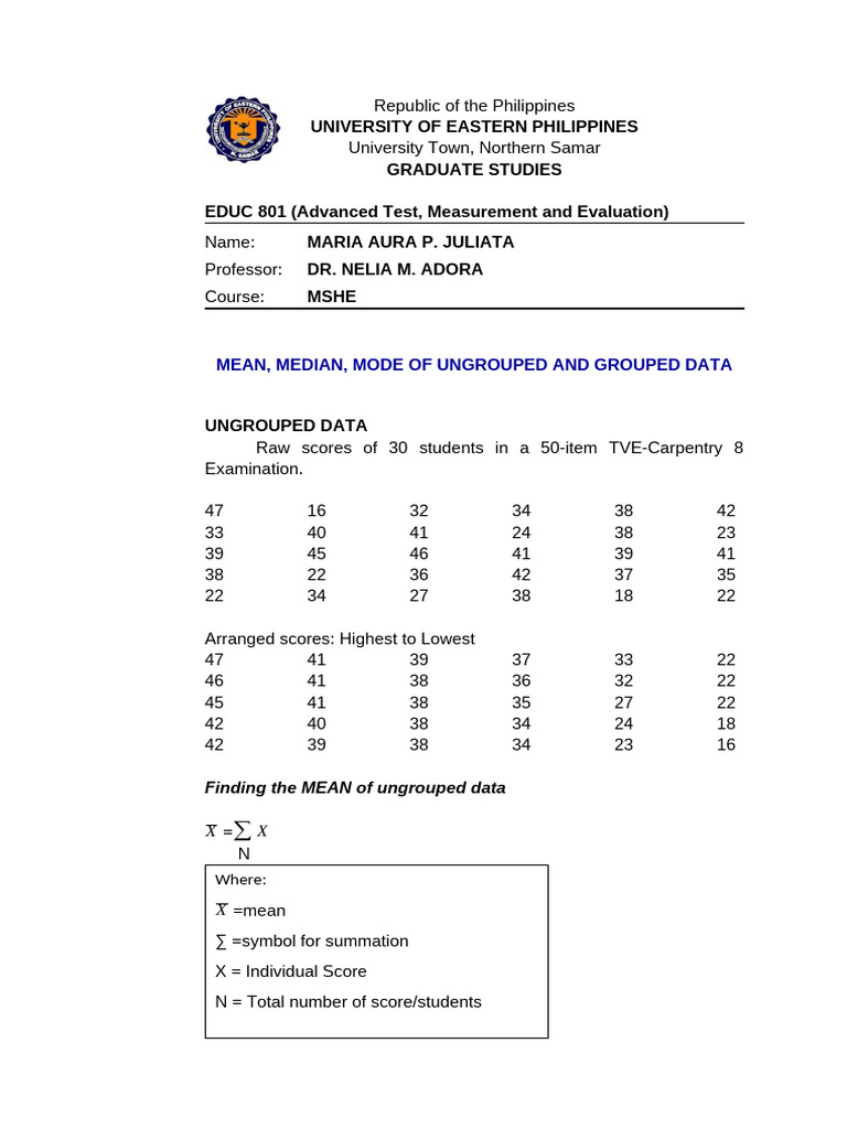 Juliata, Maria Aura P. - Educ 801 | PDF | Analysis