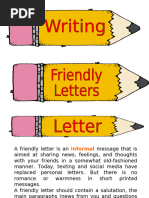 Friendly Letter Writing Guide | PDF | Text | Written Communication