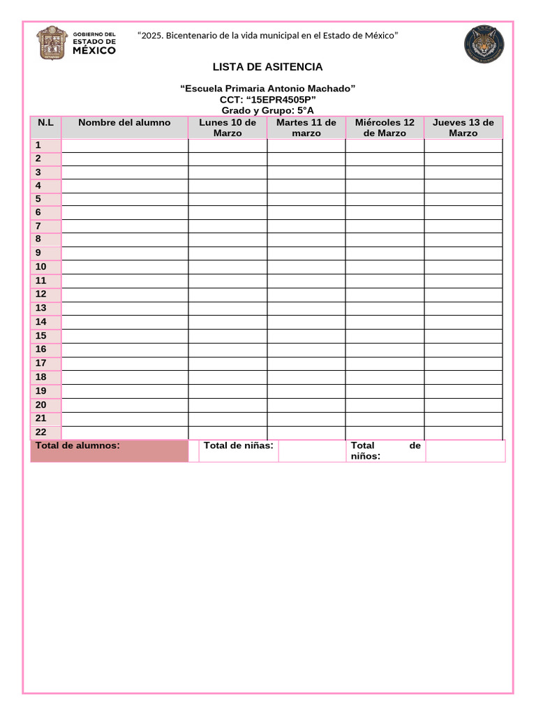 Lista de Asistencia | PDF