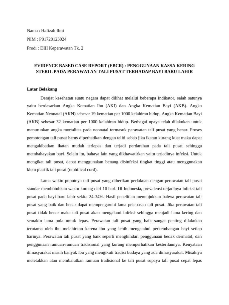 Resume Ebp BBL | PDF